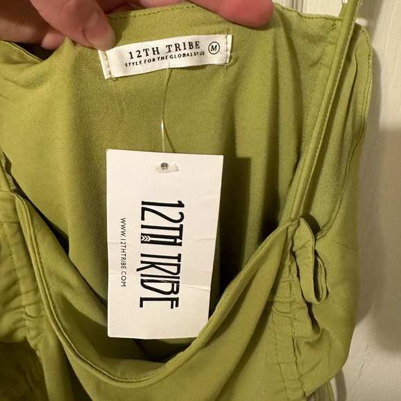 12th Tribe | Tops | Matcha Green Cropped Tied Tank | Poshmark